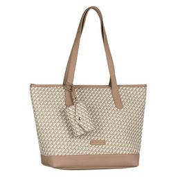 Tom Tailor Shopper Damen Gr&ouml;&szlig;e One Size camel / ecru / pastellgr&uuml;n