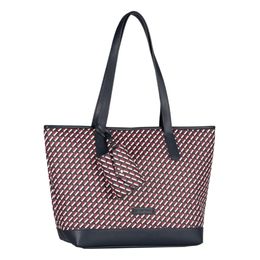 Tom Tailor Shopper Damen Gr&ouml;&szlig;e One Size navy / kirschrot / wei&szlig;