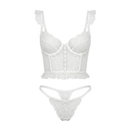 L.BEV W&auml;sche-Sets 'Sogno Bianco Set' Damen Gr&ouml;&szlig;e 90 wei&szlig;