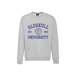 Oldskull Sweatshirt 'Retro University' Herren Gr&ouml;&szlig;e L grau