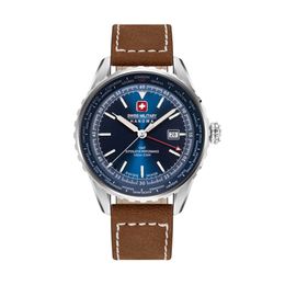 SWISS MILITARY HANOWA Uhr 'Afterburn Gmt' Herren Gr&ouml;&szlig;e One Size navy / braun