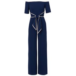 Adrianna Papell Jumpsuit 'Knit Crepe Tie Jumpsuit' Damen Gr&ouml;&szlig;e XS dunkelblau