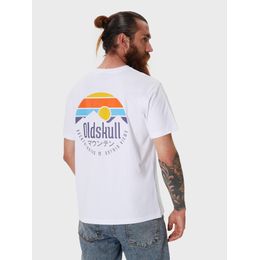 Oldskull Shirt 'Mountain' Herren Gr&ouml;&szlig;e XL blau / himmelblau / orange / wei&szlig;