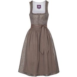 Spieth & Wensky Spieth & Wensky Dirndl 'Gesia' Damen Gr&ouml;&szlig;e 48 brokat / taupe