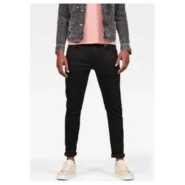 G-Star Raw Slim-fit-Jeans G-STAR "3301 Slim", Herren, Gr. 30, L&auml;nge 34, schwarz, Denim/Jeans, Obermaterial: 92% Baumwolle, 7% Polyester, 1% Elasthan, slim fit lang, Jeans Slim-fit-Jeans, mit toller Waschung und Elasthan