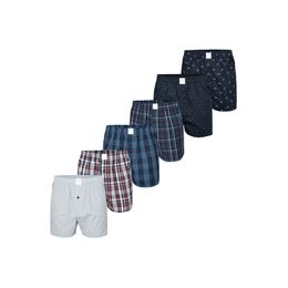 MG-1 Boxershorts ' Classic Checks ' Herren Gr&ouml;&szlig;e L blau / schwarz