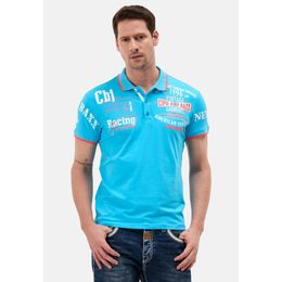 Cipo & Baxx Cipo & Baxx Poloshirt Herren Gr&ouml;&szlig;e L azur / blutrot / wei&szlig;