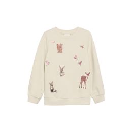 s.Oliver Sweatshirt M&auml;dchen Gr&ouml;&szlig;e 128 ecru / grau / pink / schwarz
