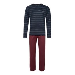 Phil & Co. Berlin Pyjama 'Special' Herren Gr&ouml;&szlig;e M navy / rot / wei&szlig;