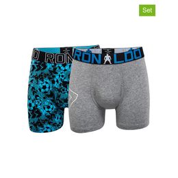 CR7 2er-Set: Boxershorts in Grau/ Blau - 54% | Gr&ouml;&szlig;e 122-134 | Kinder-waesche