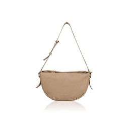Bellicci Leder-Schultertasche "Caira" in Beige - (B)35 x (H)21 x (T)8 cm - 54% | Damen-taschen