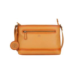 Bellicci Leder-Umh&auml;ngetasche "Koffi" in Orange - (B)26 x (H)18 x (T)7 cm - 54% | Damen-taschen