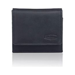 SPARWELL Leder-Geldb&ouml;rse "Nakia" in Schwarz - (B)10,5 x (H)9 x (T)2,5 cm - 49% | Portemonnaies-etuis