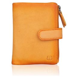 Bellicci Leder-Geldb&ouml;rse "Kyoka" in Gelb - (B)9 x (H)12 x (T)2 cm - 54% | Portemonnaies-etuis