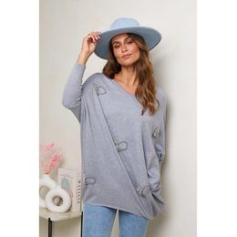 Soft Cashmere Pullover in Grau - 77% | Gr&ouml;&szlig;e 34/36 | Damen-pullover-cardigans