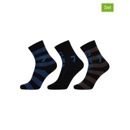 CR7 3er-Set: Socken in Schwarz/ Braun - 49% | Gr&ouml;&szlig;e 40-43 | Kinder-socken-strumpfhosen