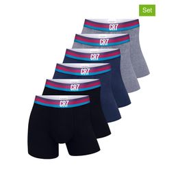 CR7 6er-Set: Boxershorts in Dunkelblau/ Schwarz/ Grau - 51% | Gr&ouml;&szlig;e XXL | Herren-waesche