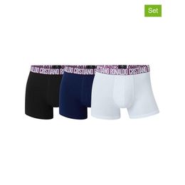 CR7 3er-Set: Boxershorts in Dunkelblau/ Wei&szlig;/ Schwarz - 57% | Gr&ouml;&szlig;e L | Herren-waesche