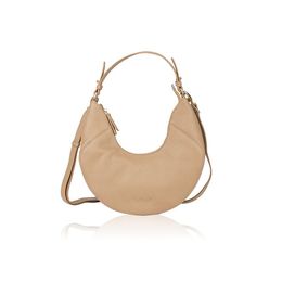 Bellicci Leder-Schultertasche "Cardonna" in Beige - (B)24 x (H)15 x (T)7 cm - 55% | Damen-taschen