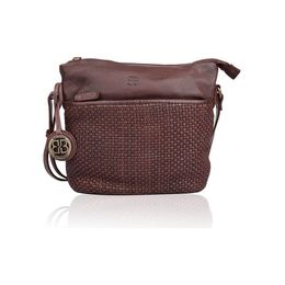 SPARWELL Leder-Umh&auml;ngetasche "Enid" in Braun - (B)27 x (H)24 x (T)10 cm - 58% | Damen-taschen
