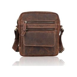 SPARWELL Leder-Umh&auml;ngetasche "Braxton" in Braun - (B)19 x (H)21 x (T)6 cm - 58% | Herrentaschen