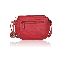 Bellicci Leder-Umh&auml;ngetasche in Rot - (B)25,5 x (H)22 x (T)8 cm - 57% | Damen-taschen