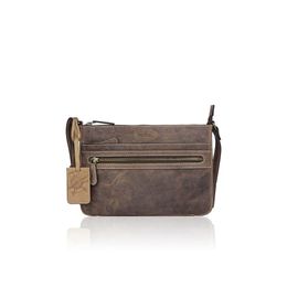 Bellicci Leder-Umh&auml;ngetasche "Trudy" in Braun - (B)26 x (H)18 x (T)4 cm - 53% | Damen-taschen