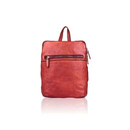Bellicci Leder-Rucksack "Cheyenne" in Rot - (B)23 x (H)31 x (T)10 cm - 51% | Damen-taschen