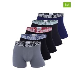 CR7 5er-Set: Boxershorts in Grau/ Schwarz/ Dunkelblau - 55% | Gr&ouml;&szlig;e M | Herren-waesche