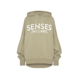 Senses.the Label Oversized Hoodie SUN:NY mit Logo Artwork Damen Gr&ouml;&szlig;e XL/XXL gr&uuml;n