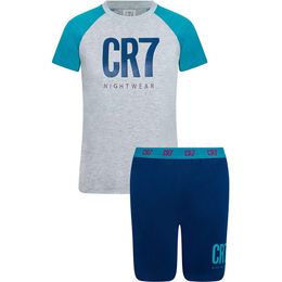 CR7 Pyjama in Grau/ Dunkelblau - 65% | Gr&ouml;&szlig;e 116 | Kinder-waesche