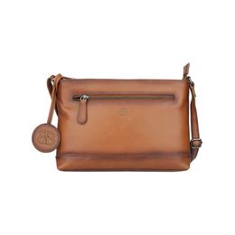 Bellicci Leder-Umh&auml;ngetasche "Koffi" in Hellbraun - (B)26 x (H)18 x (T)7 cm - 55% | Damen-taschen