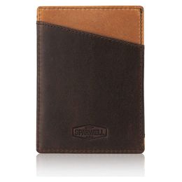 SPARWELL Leder-Geldb&ouml;rse "Nixon" in Braun/ Hellbraun - (B)8 x (H)11 x (T)0,50 cm - 29% | Portemonnaies-etuis