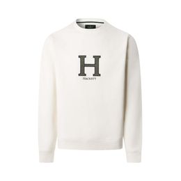 Hackett London Sweatshirt Herren Gr&ouml;&szlig;e XXL schwarzmeliert / wei&szlig;