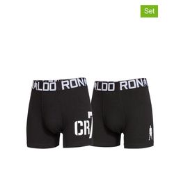 CR7 2er-Set: Boxershorts in Schwarz/ Wei&szlig; - 36% | Gr&ouml;&szlig;e 122-134 | Kinder-waesche
