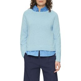 Qs Damen QS Strickpullover mit Strukturmuster blau XS (34)