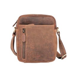 SPARWELL Leder-Umh&auml;ngetasche "Bradley" in Hellbraun - (B)21 x (H)23 x (T)2 cm - 55% | Herrentaschen