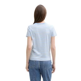 Tom Tailor Denim Damen Tom Tailor Denim T-Shirt geringelt blau L (40)