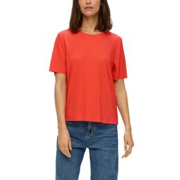s.Oliver Damen s.Oliver T-Shirt mit Plisseefalten rot 36