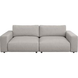 Musterring Big-Sofa &raquo;LUCIA&laquo; in vielen Qualit&auml;ten und 4 unterschiedlichen N&auml;hten, 2,5-Sitzer beige Flachgewebe FLORIS (100% Polyester);Flachgewebe VALMONT (60% 