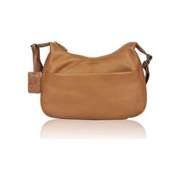 SPARWELL Leder-Umh&auml;ngetasche "Optimistic Olly" in Cognac - (B)34,5 x (H)21,5 x (T)9 cm - 55% | Damen-taschen