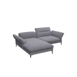 FLEXLUX Ecksofa &raquo;Salino, Funktionssofa mit Recamiere, Relaxsofa, Ecksofa&laquo; Sofa mit Arm- und Kopfteil-Verstellungen, Kaltschaum & Stahl-Wellen grau 100