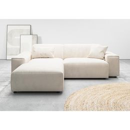 Home Affaire Ecksofa &raquo;Glimminge L-Form auch in Breitcord, Feincord + Easy care-Bezug,&laquo; Breite 234, Zierkissen wei&szlig; 95% Polyester, 5% Nylon