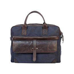 SPARWELL Leder-Businesstasche "Sure Smith" in Dunkelblau - (B)39 x (H)31 x (T)12 cm - 58% | Herrentaschen