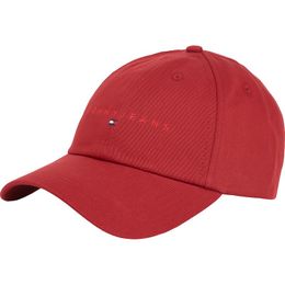 Tommy Jeans Damen Baseball Cap &raquo;TJM LINEAR LOGO CAP&laquo; UNISEX Klemmverschluss, gro&szlig;e Logostickerei rot