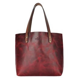 WEZBEY Leder-Schultertasche "Juana" in Bordeaux - (B)39 x (H)35 x (T)13 cm - 62% | Damen-taschen