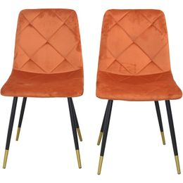 HOFMANN LIVING AND MORE Polsterstuhl (Set) 2 Stk. orange Polyester