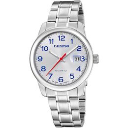 Calypso Watches Herren Calypso Watches Quarzuhr &raquo;Basic&laquo; Armbanduhr, Herrenuhr, Edelstahlarmband, analog, Tag silber