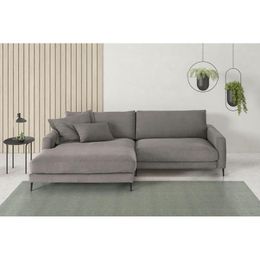 Home Affaire Ecksofa &raquo;Downtown, B/T/H: 272/190/84 cm L-Form&laquo; weicher Sitzkomfort auch in Cord und Boucl&eacute;, incl. Zierkissen grau 95% Polyester, 5% 