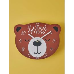Bella Maison Wanduhr "Bear" in Braun - (B)28 x (H)26 cm - 77% | Damen-uhren